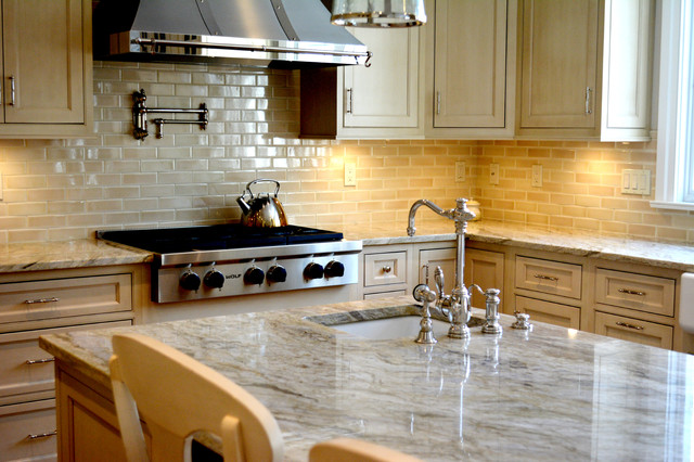 Champagne Quartzite Kitchen - Country - Kitchen - New York - by ...
