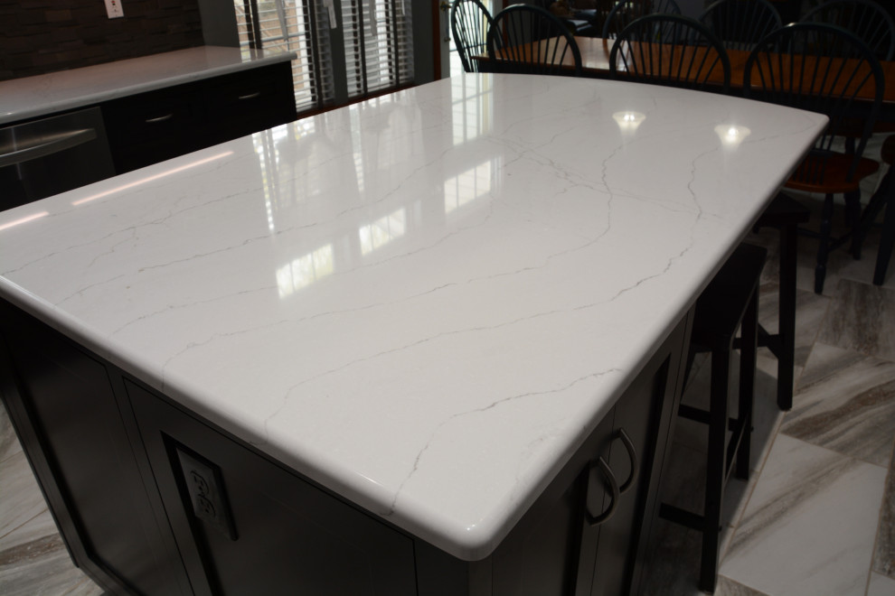 Chantilly, VA White Quartz Kitchen Countertops - Modern - Kitchen - DC ...