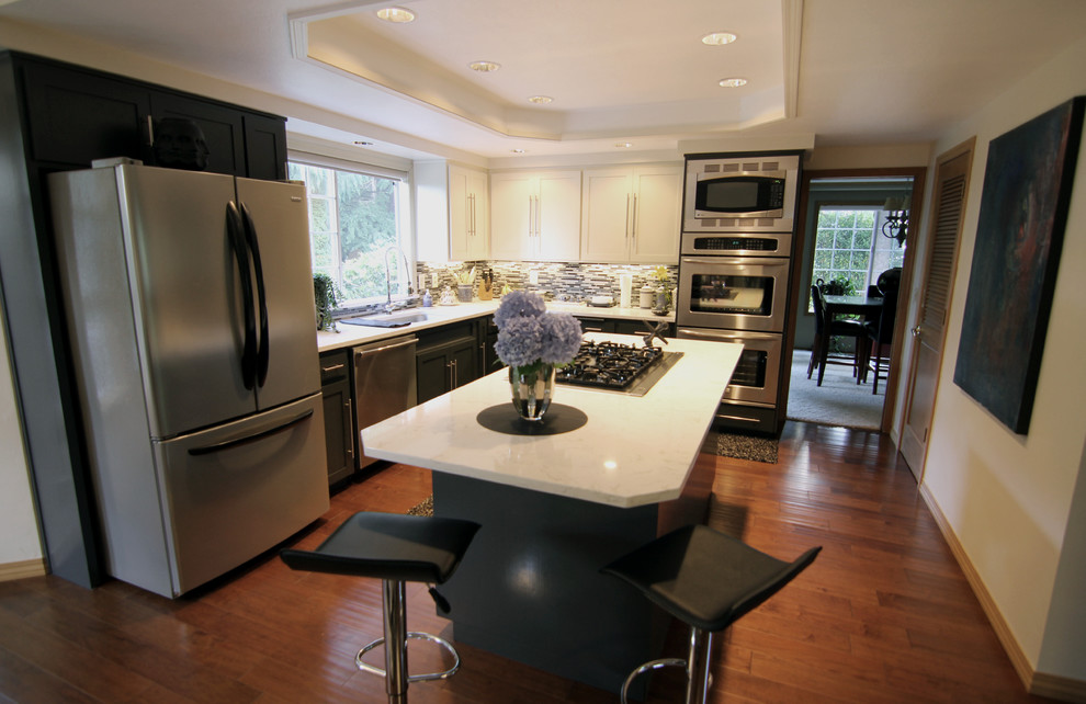 Charcoal n' Creme Kitchen - Contemporary - Kitchen - Portland - by ...