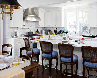 Charming French Country White Kitchen in St. David's, PA - Traditional ...