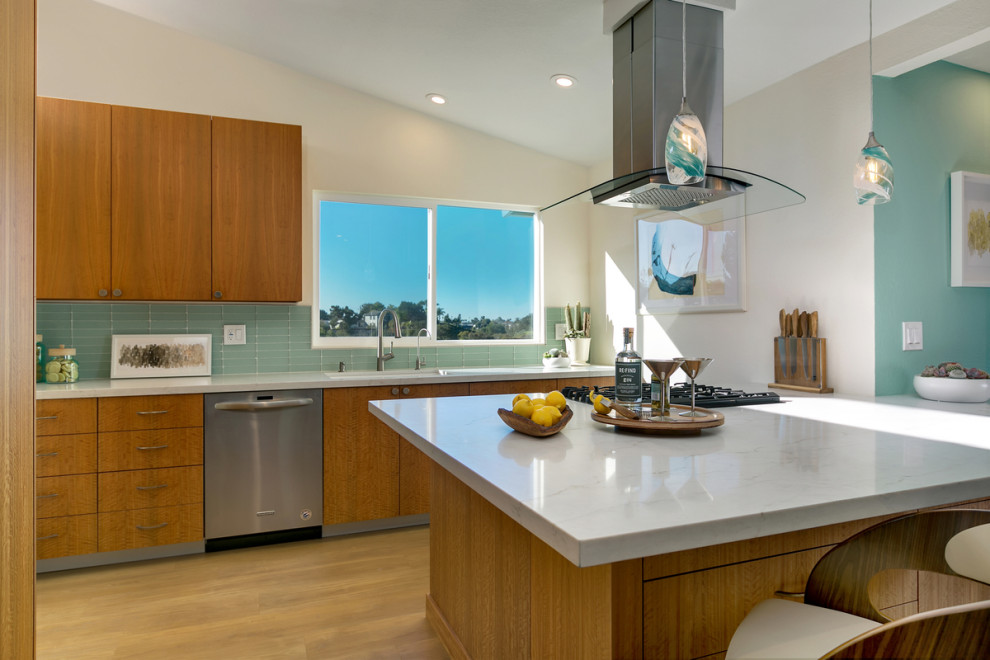 Chelsea Anigre - Midcentury - Kitchen - San Diego - by ReFind Kitchens ...