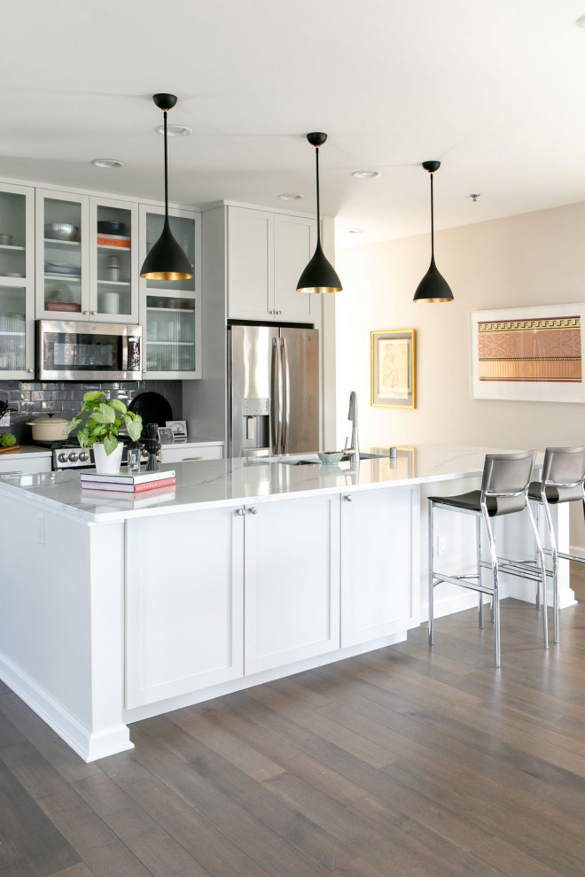 Chic Riverside Condo Remodel - Contemporary - Kitchen - New York - by ...