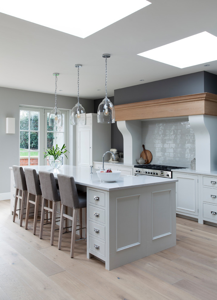 Chic White & French Grey Kitchen - Traditional - Kitchen - Dublin - by ...