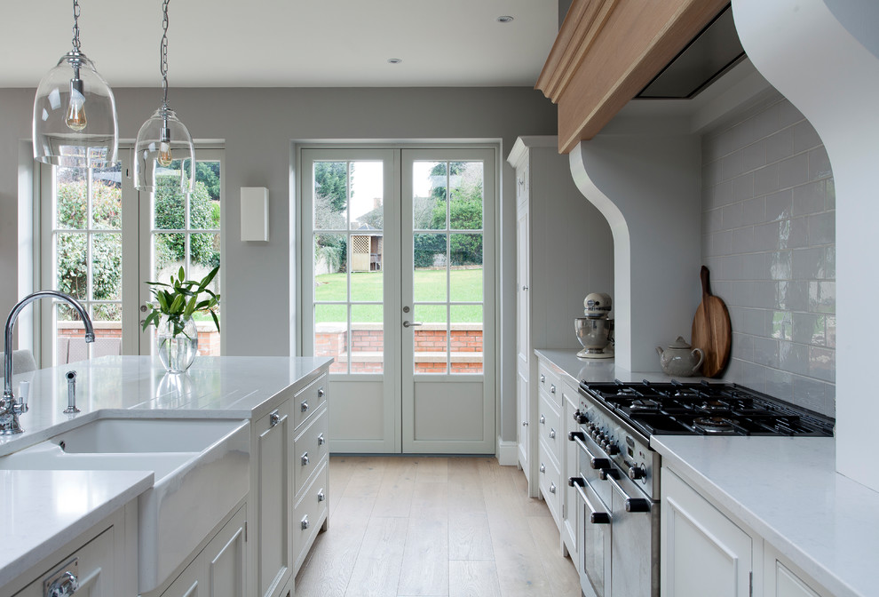 Chic White & French Grey Kitchen - Traditional - Kitchen - Dublin - by ...