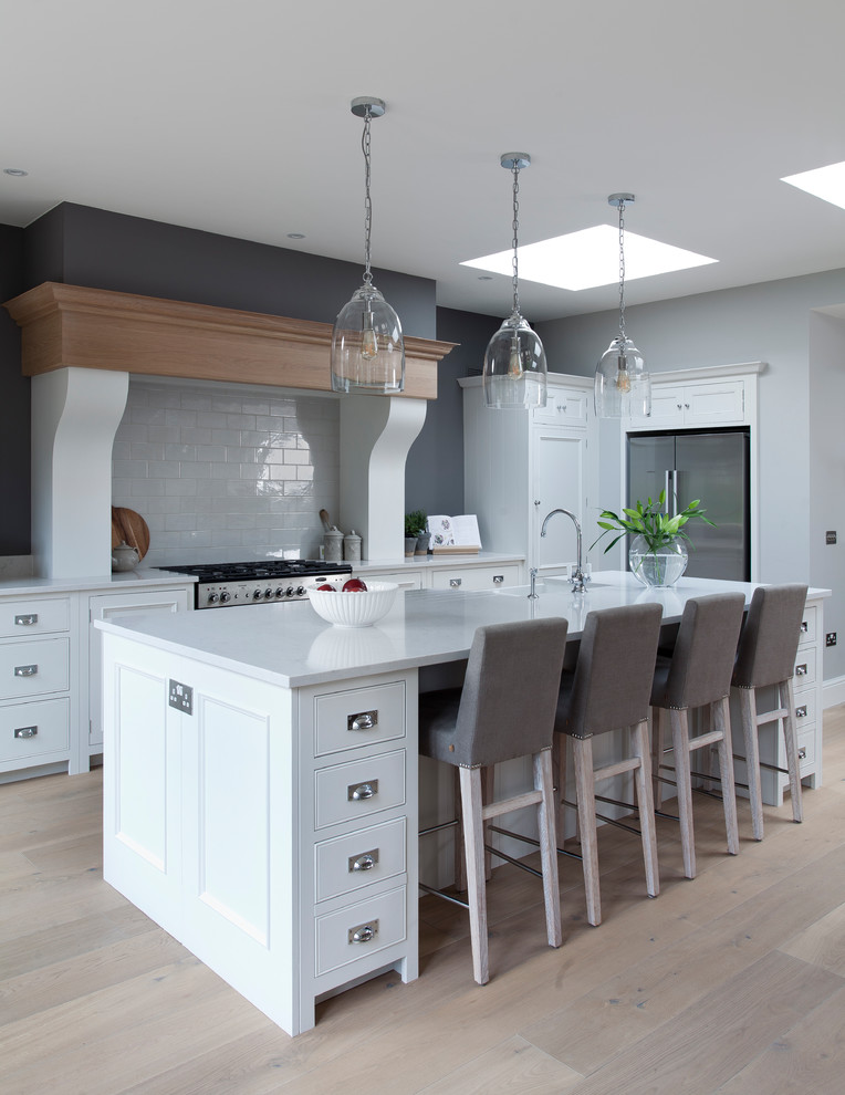Chic White & French Grey Kitchen - Traditional - Kitchen - Dublin - by ...