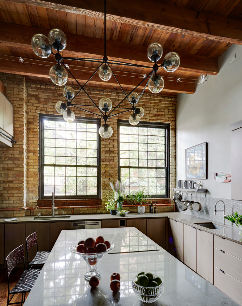 Chicago Industrial loft Kitchen. Designed by Fred Alsen of fma Interior ...