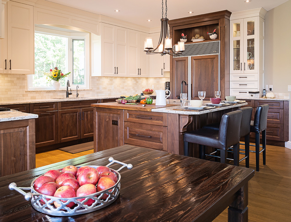 Church Ranches Walnut & Cream - Transitional - Kitchen - Calgary - by ...