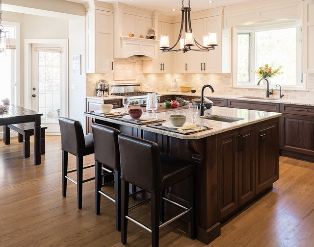 Church Ranches Walnut & Cream - Transitional - Kitchen - Calgary - by ...