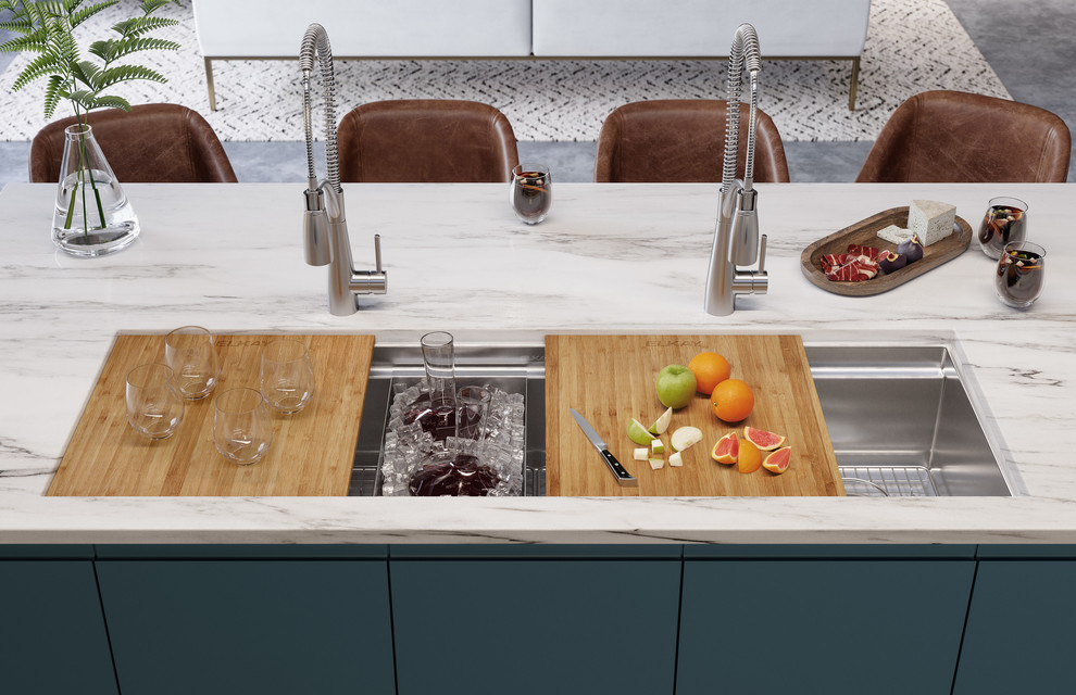 Circuit Chef Stainless Steel Sink 60" - Kitchen - Chicago - by Elkay ...