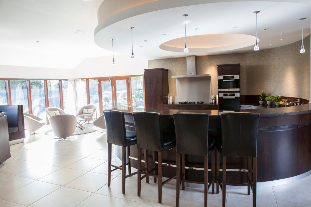 Circular Kitchen Area Design - Modern Barn Conversion - Modern ...