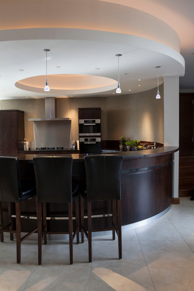 Circular Kitchen Area Design - Modern Barn Conversion - Modern ...