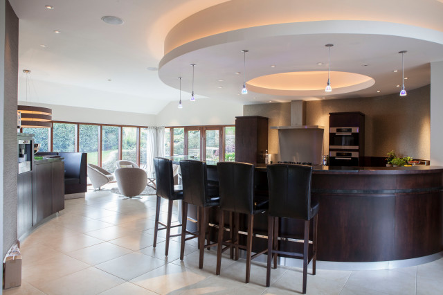 Circular Kitchen Area Design - Modern Barn Conversion - Modern ...