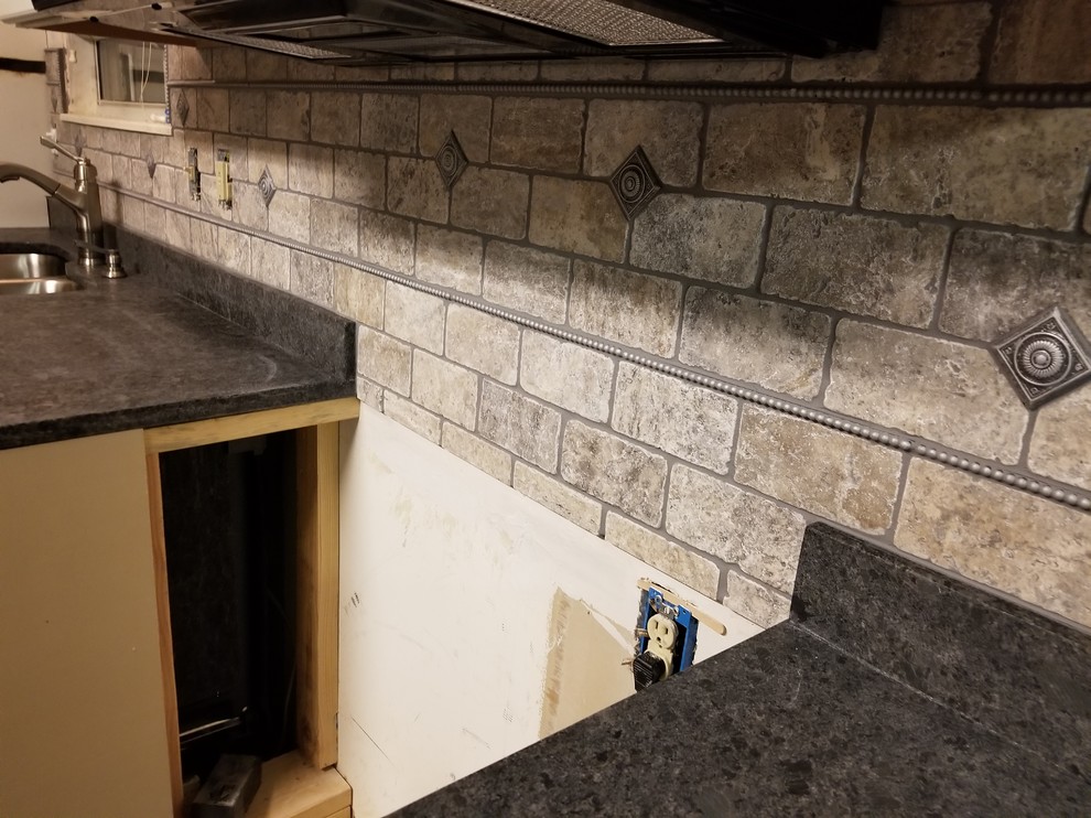 CLAROS SILVER TUMBLED TRAVERTINE SUBWAY TILE - 3 X 6 - Rustic - Kitchen ...