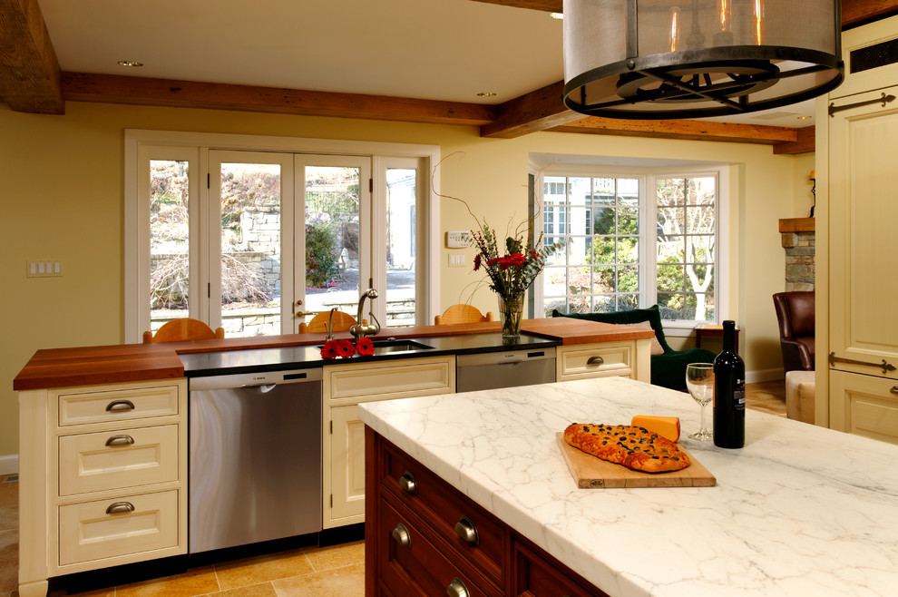 Classic French Normandy Style Kitchen - Traditional - Kitchen - DC ...