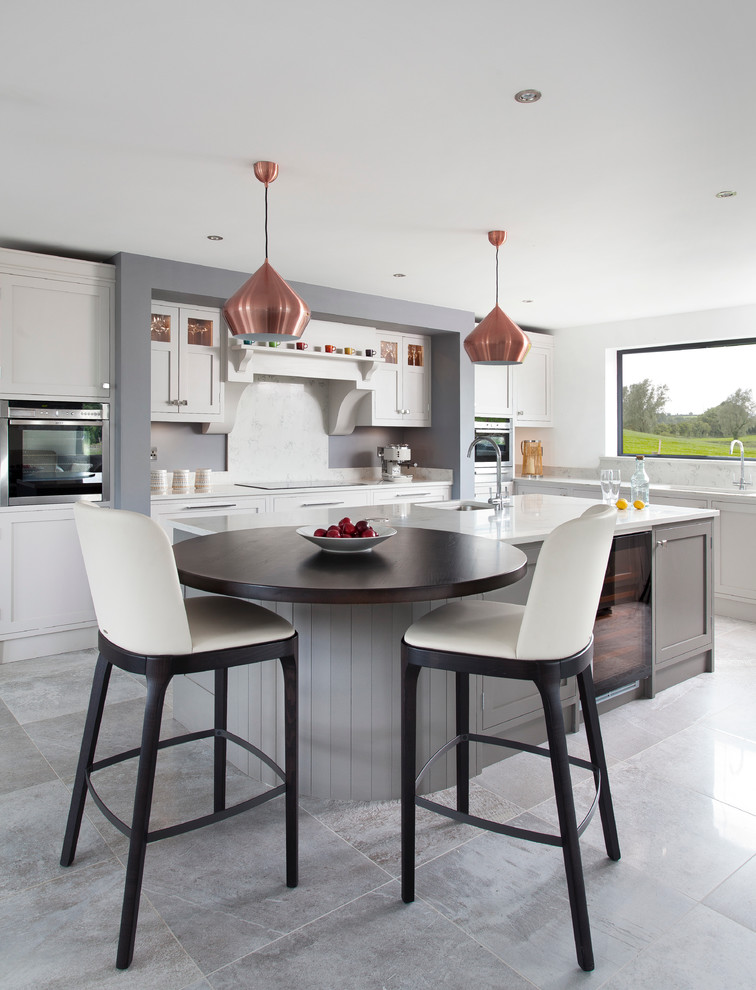 Classic hand painted light grey kitchen - Traditional - Kitchen - Other ...