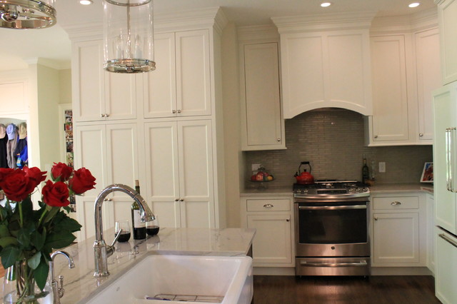 Classic Inset Painted White Kitchen - Traditional - Kitchen - Other ...
