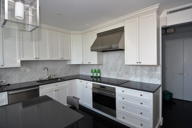 Classic White Contemporary over Manhattan - Contemporary - Kitchen ...