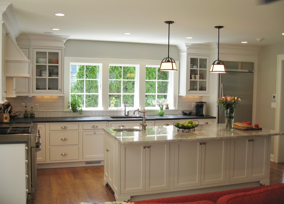 Classic White Inset Kitchen - Transitional - Kitchen - New York - by ...