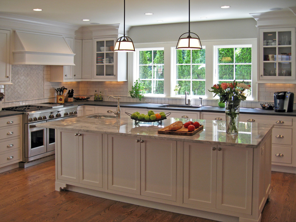 Classic White Inset Kitchen - Transitional - Kitchen - New York - by ...
