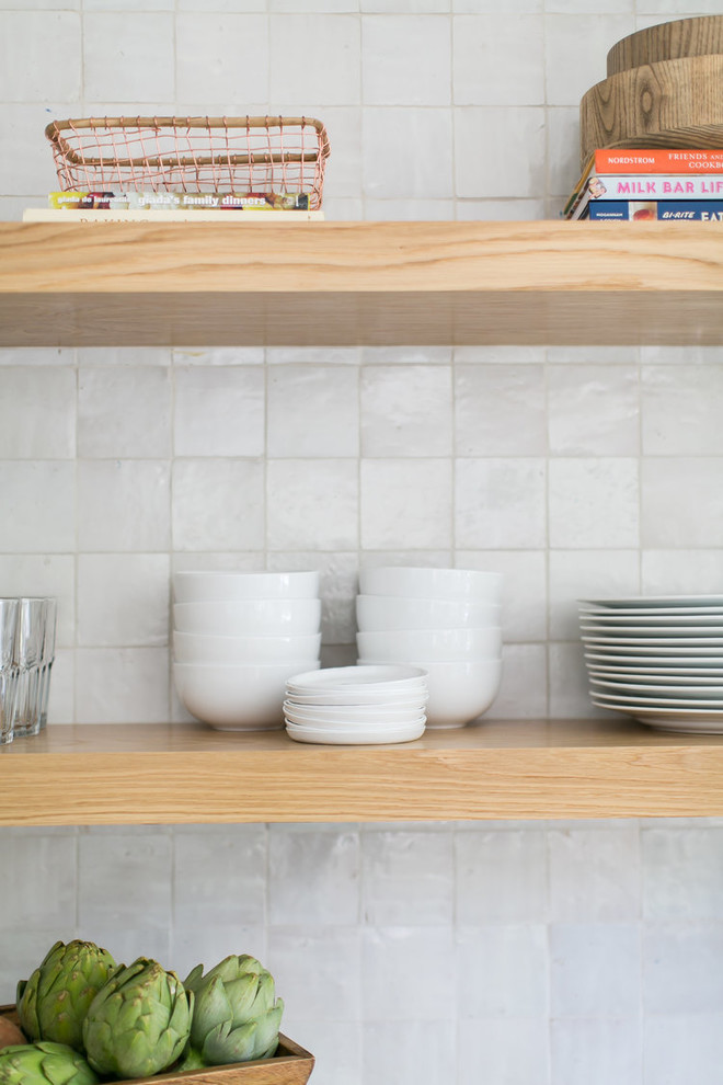 clé's white zellige sparkles in laid-back san clemente kitchen ...