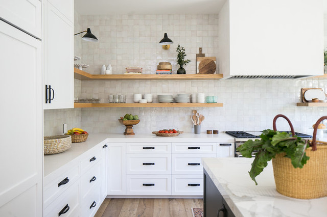 clé's white zellige sparkles in laid-back san clemente kitchen ...