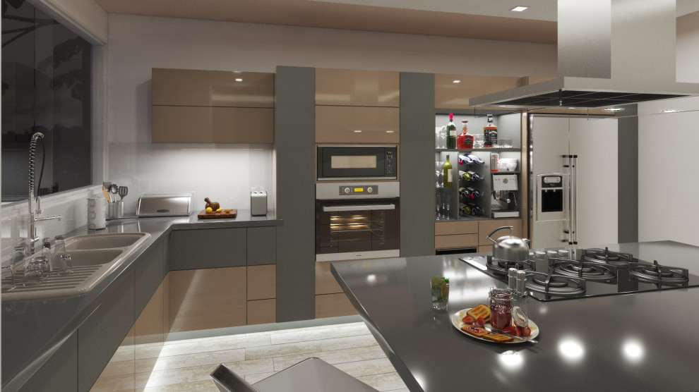Cocina Tipo Isla - Modern - Kitchen - Other - by DISEÑARQ | Houzz