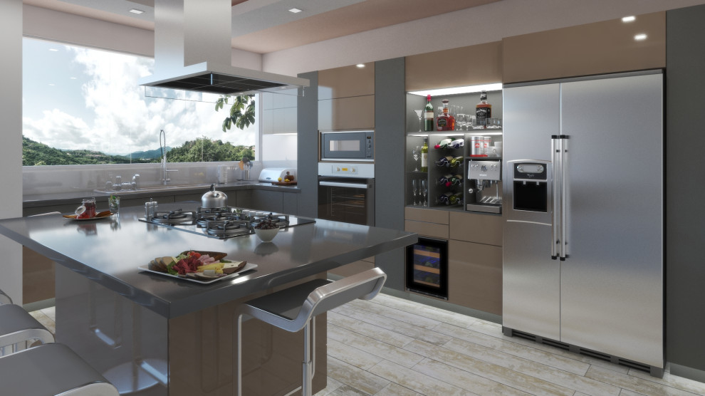 Cocina Tipo Isla - Modern - Kitchen - Other - by DISEÑARQ | Houzz