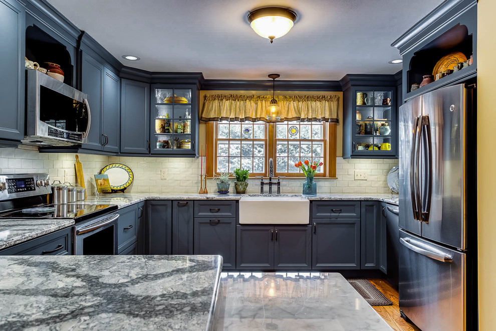 Colonial Blue Kitchen - Traditional - Kitchen - Bridgeport - by Kitchen ...