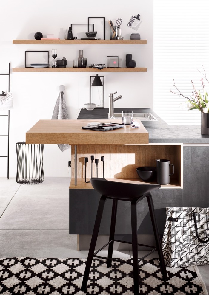 Comet - Concrete effect HPL door - Modern - Kitchen - Calgary - by ...