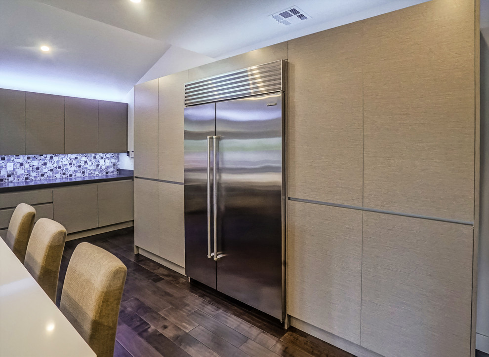 Concealed Refrigerator aligned with more Storage Cabinets ...