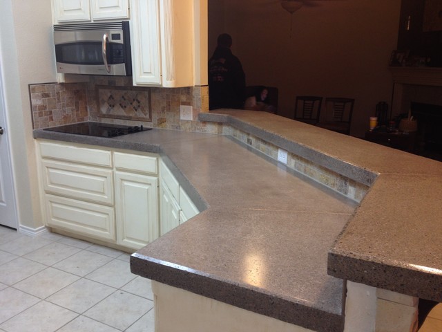 Concrete Counter top - Kitchen - Dallas - by Reyes Home Remodeling | Houzz UK
