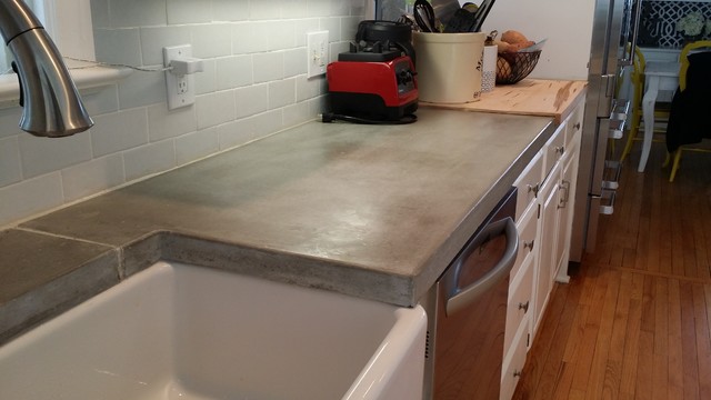 Concrete Kitchen Counters - Transitional - Kitchen - New York - by ...