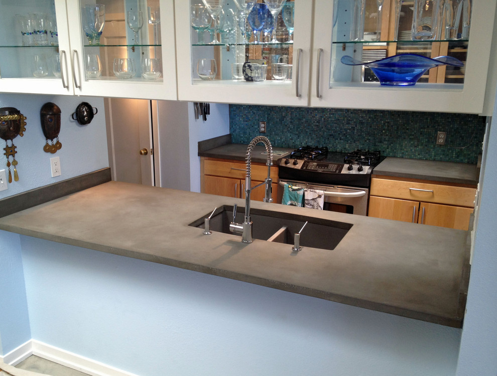 Concrete Kitchen Countertops - Contemporary - Kitchen - Denver - by ...