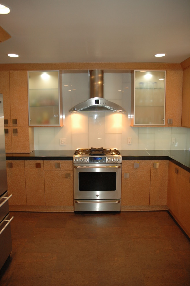 Contemporary Birdseye Maple Kitchen - Contemporary - Kitchen - Other ...