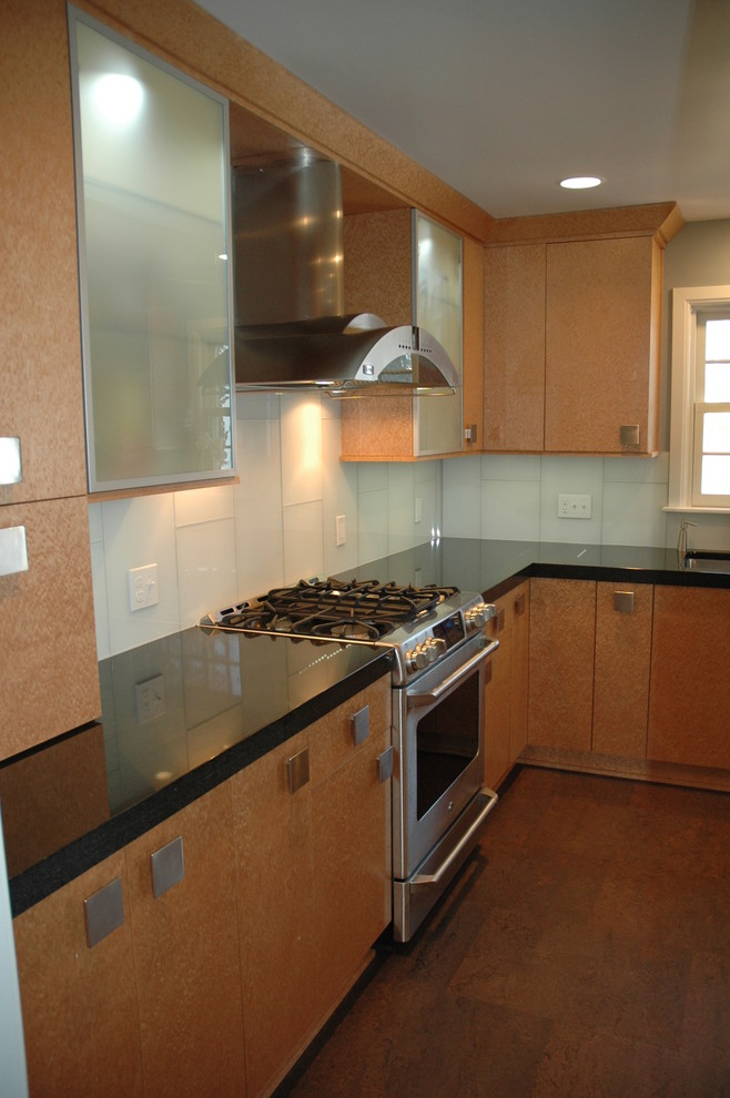 Contemporary Birdseye Maple Kitchen - Contemporary - Kitchen - Other ...