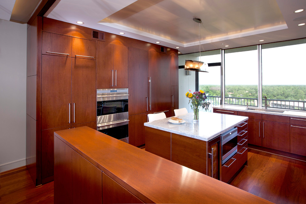 Contemporary Cherry Kitchen - Contemporary - Kitchen - Houston - by ...
