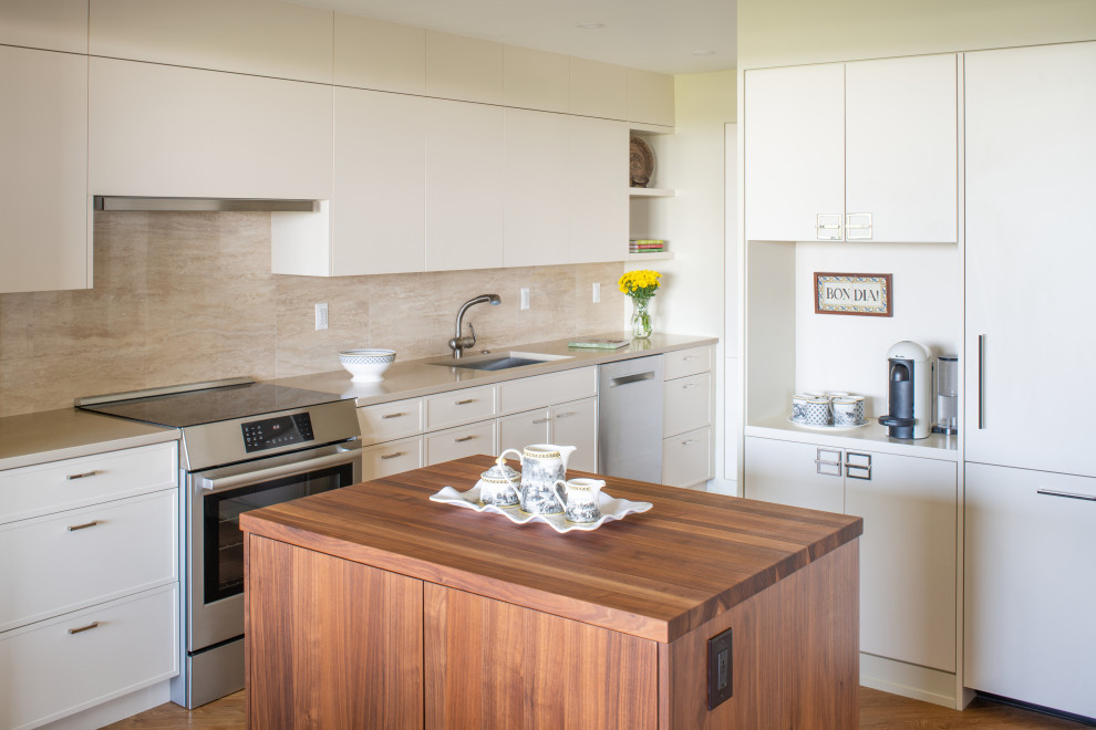 Contemporary Condo Kitchen Design - Transitional - Kitchen - DC Metro ...