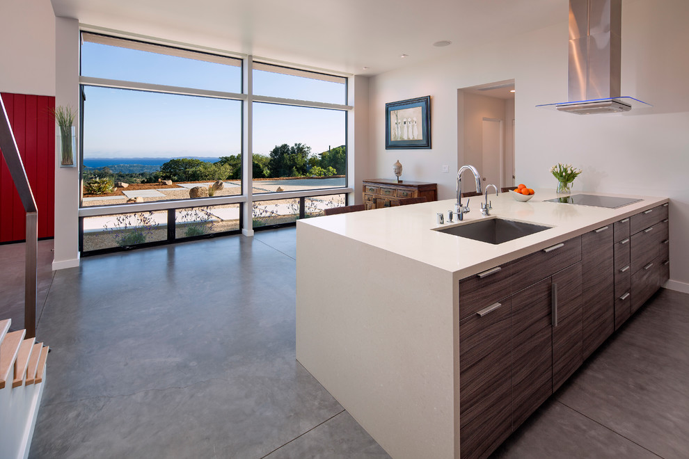 Contemporary Hillside Home - Contemporary - Kitchen - Santa Barbara ...