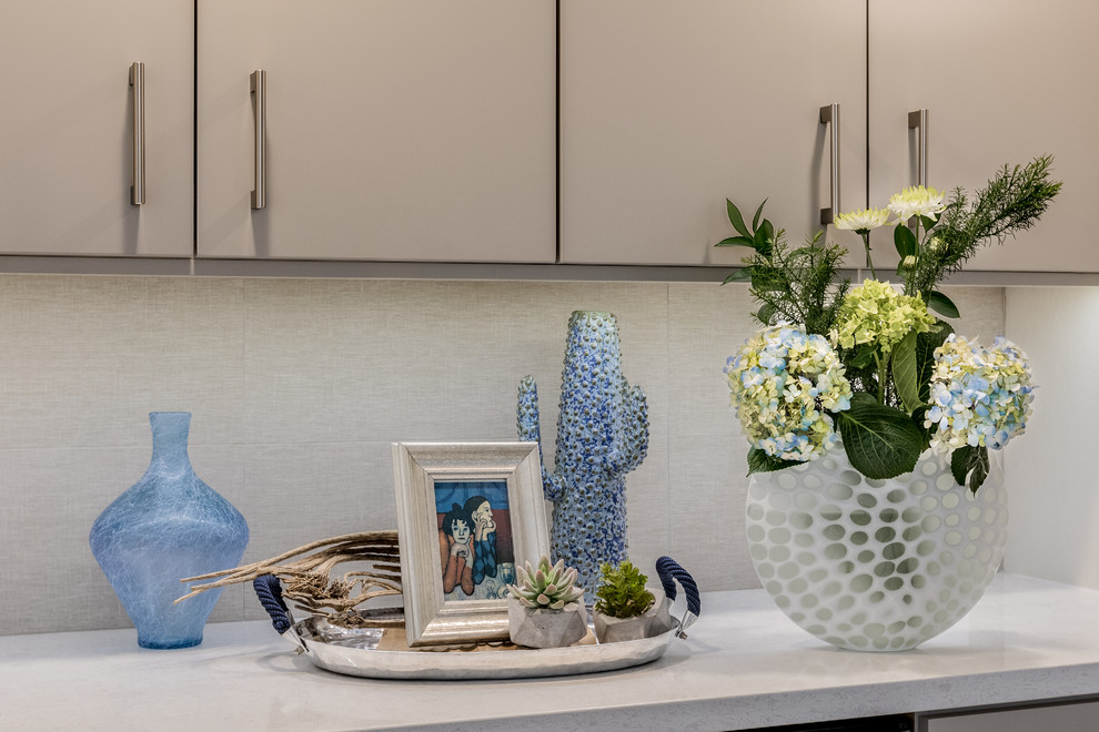Linen backsplash - Contemporary - Kitchen - Phoenix - by Camille Self ...