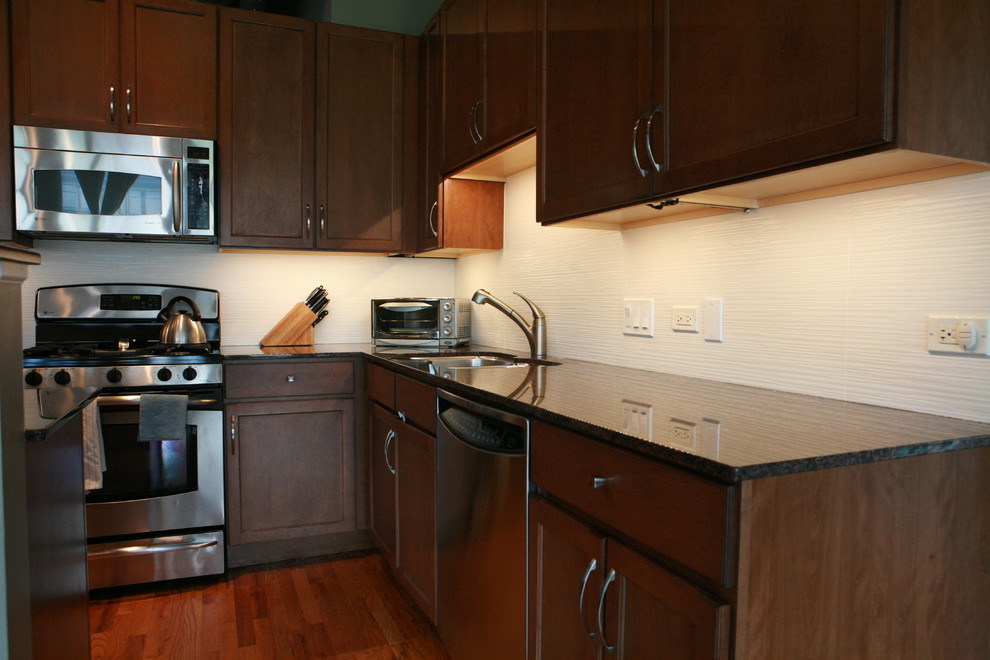 Contemporary Kitchen Backsplash and Led Lighting - Contemporary ...