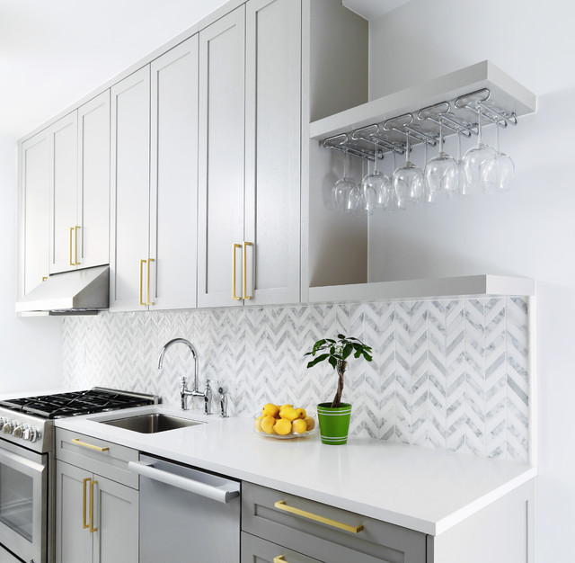 contemporary kitchen for pre-war building - Traditional - Kitchen - New ...