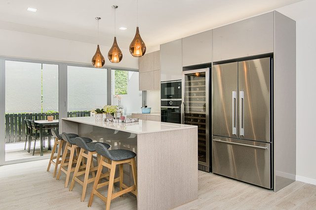 CONTEMPORARY KITCHEN ISLAND BAR STOOLS OPEN PLAN - Contemporary - Kitchen - Singapore - by ...