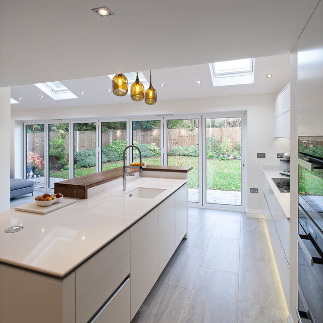 Contemporary kitchen-living space, Herts - Contemporary - Kitchen ...