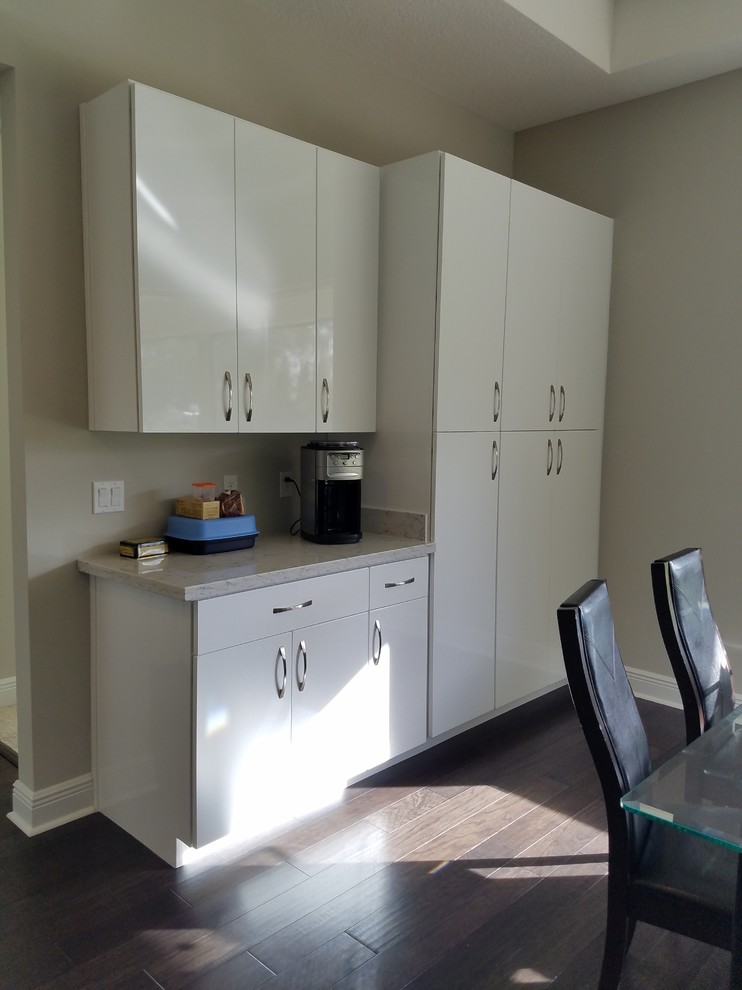 Contemporary Kitchen Update Done In A Reflection White Gloss - Contemporary - Kitchen - Orlando ...