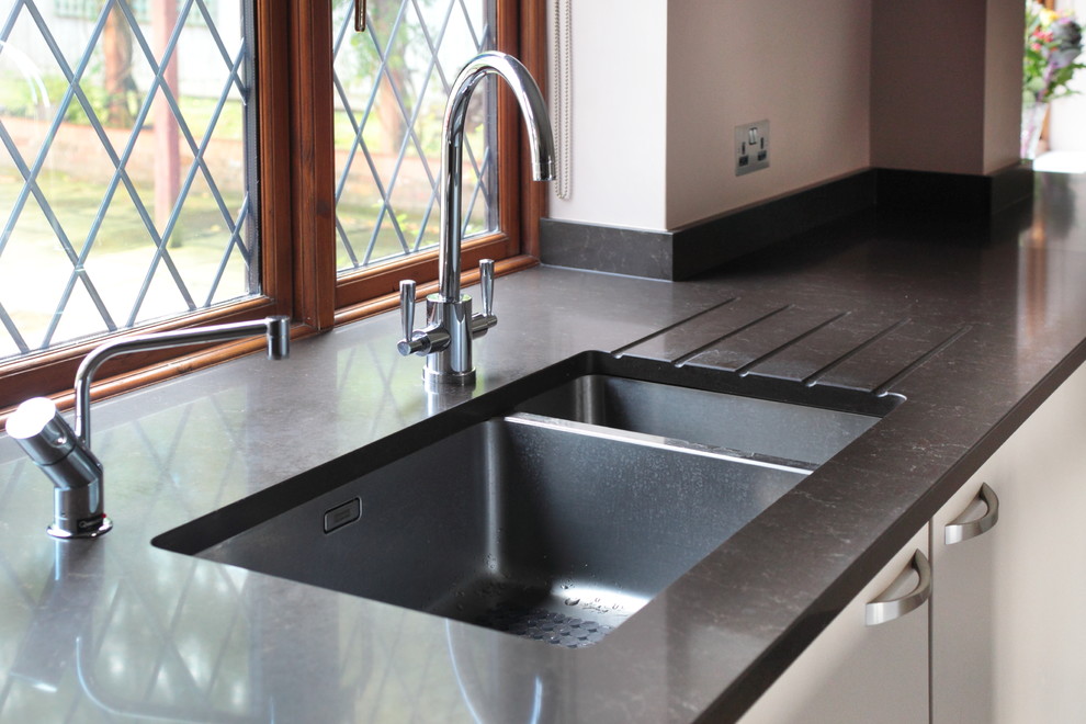 Contemporary kitchen with built in sink - Contemporary - Kitchen ...