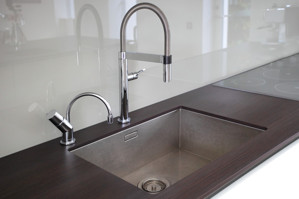 Contemporary kitchen with built in sink - Contemporary - Kitchen ...