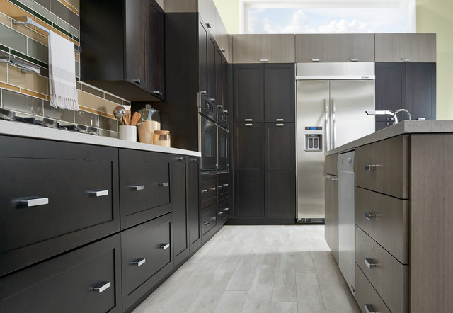 Contemporary Kitchen with Plainview and Slab door styles - Contemporary ...