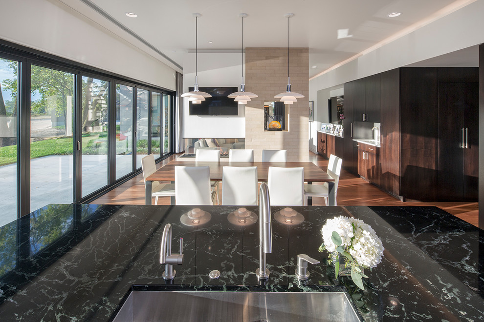 Contemporary Lake House - Contemporary - Kitchen - Omaha - by Kurt ...