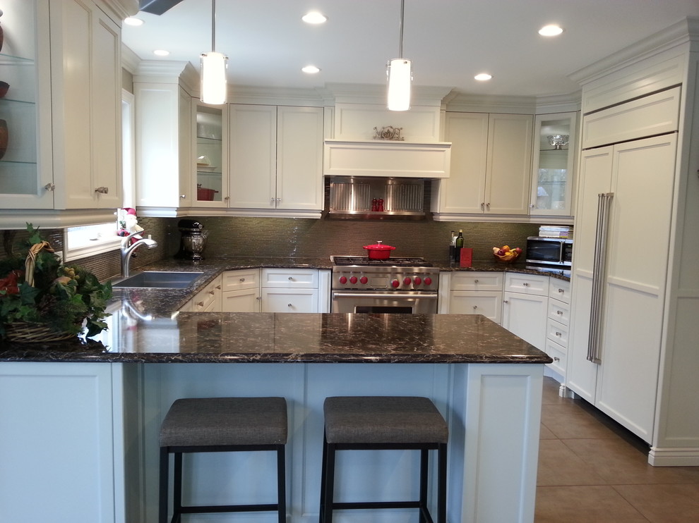 Contemporary Maple shaker cabinets painted Balboa mist - Classique Chic ...