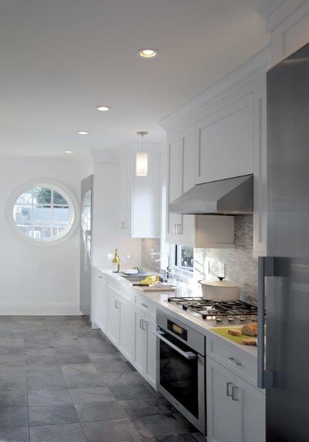 Contemporary White Kitchen - Contemporary - Kitchen - New York - by ...